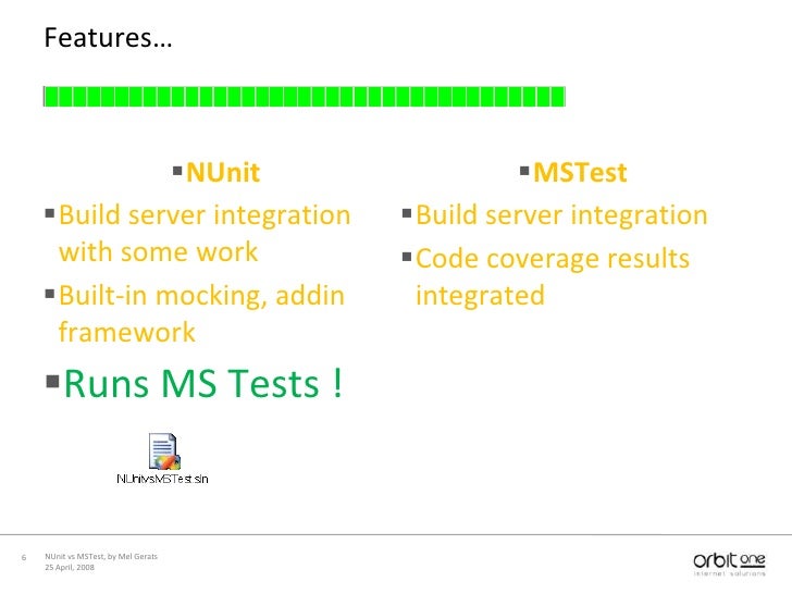 Nunit Vs Mstest