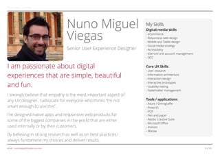 Nuno viegas Portfolio | PDF