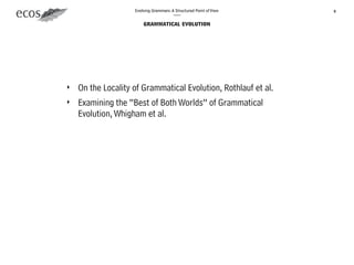 Unveiling the properties of structured grammatical evolution | PDF