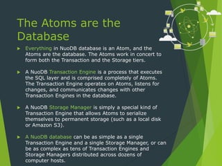 Introduction to NuoDB | PPTX | Databases | Computer Software and Applications
