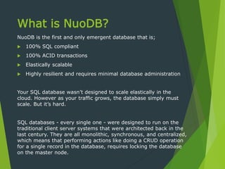 Introduction to NuoDB | PPTX | Databases | Computer Software and Applications
