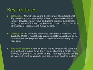 Introduction to NuoDB | PPTX | Databases | Computer Software and Applications