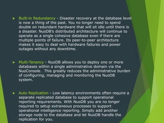 Introduction to NuoDB | PPTX | Databases | Computer Software and Applications