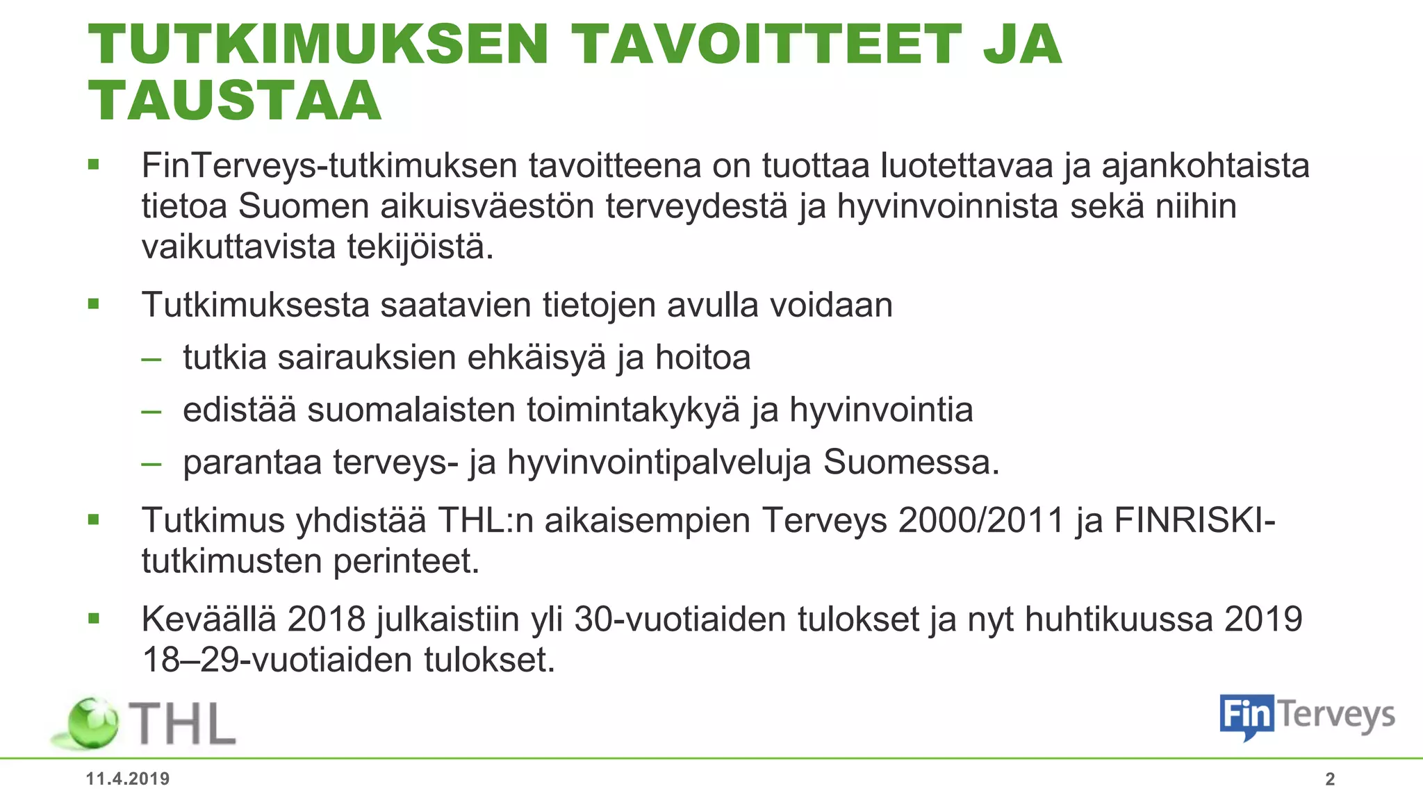 Nuorten aikuisten terveys ja elintavat | PPT