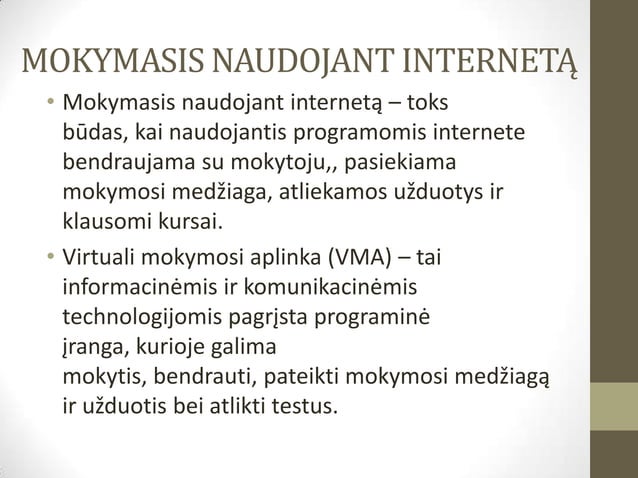 Nuotolinis mokymasis | PPT