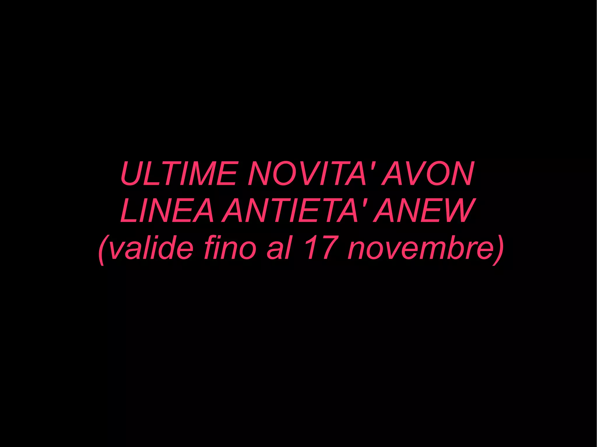 OFFERTE AVON ANTI ETA' ANEW | PDF | Skin Care | Beauty