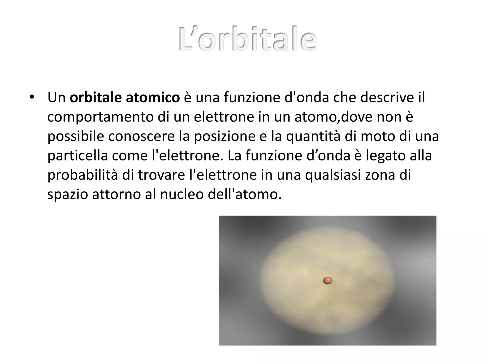 L'atomo: modello a orbitali | PPT