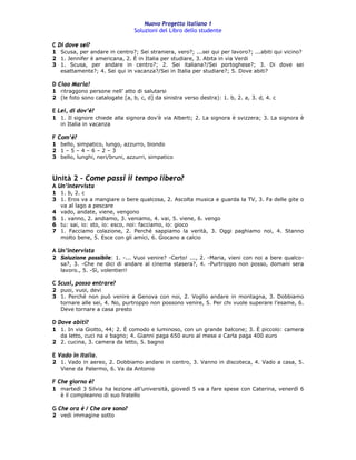 Nuovo progetto italiano libro dello studente - rispo | PDF