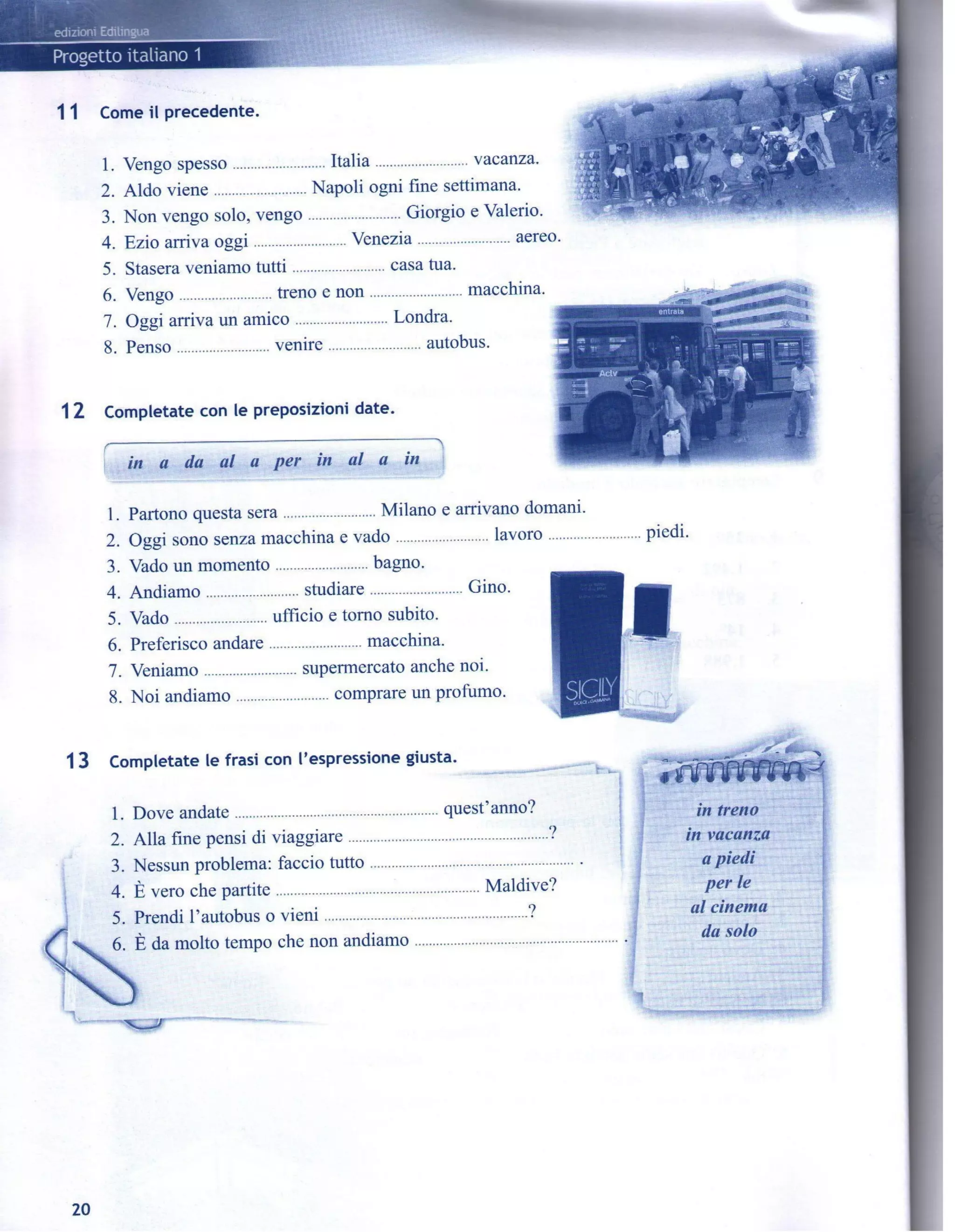 Quaderno degli esercizi - Nuovo progetto italiano 1 | PDF