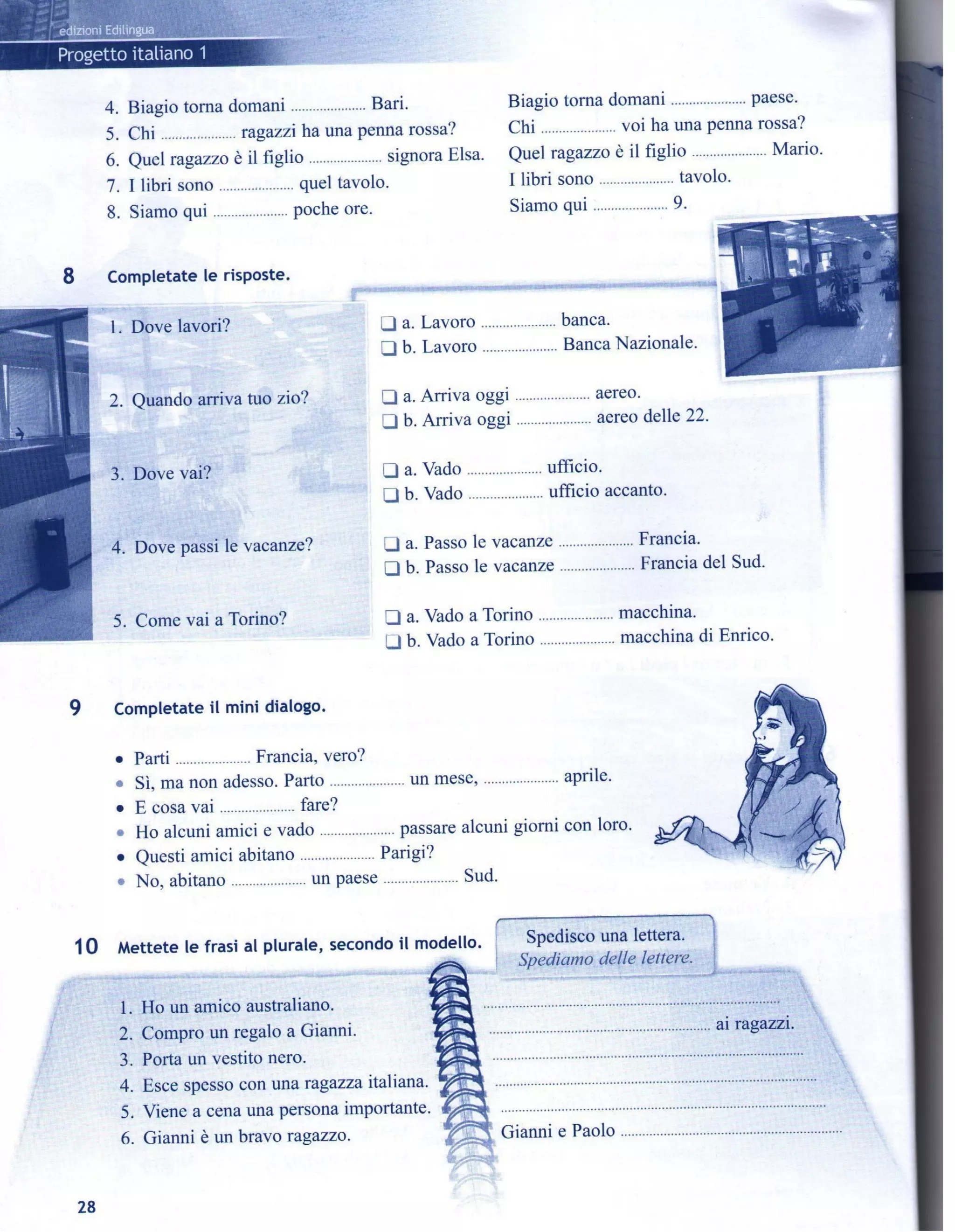 Quaderno degli esercizi - Nuovo progetto italiano 1 | PDF