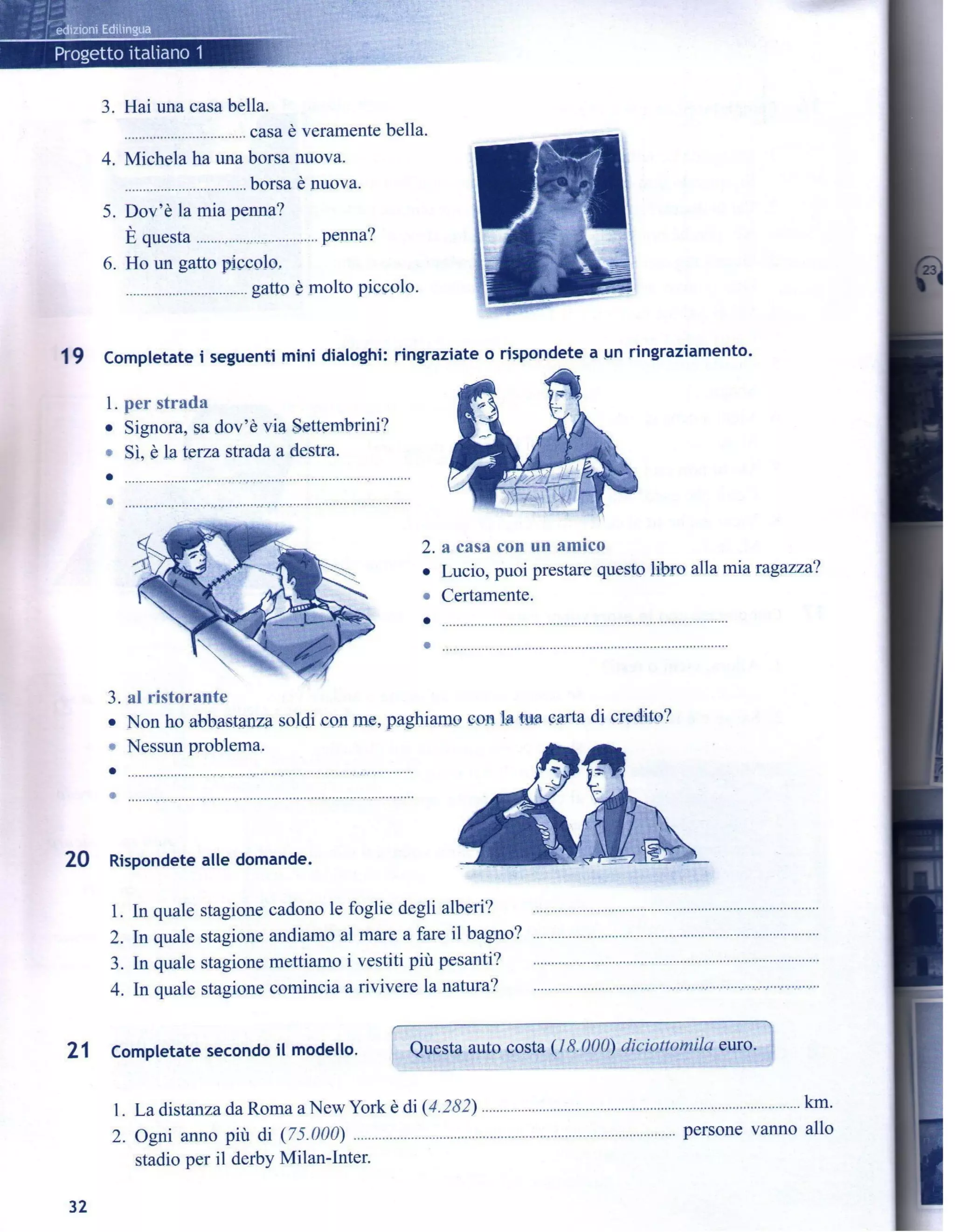 Quaderno degli esercizi - Nuovo progetto italiano 1 | PDF