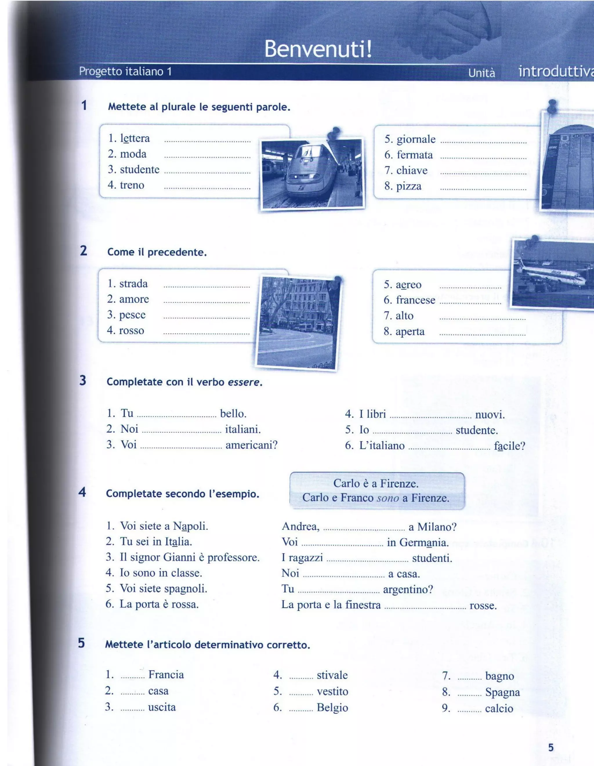 Quaderno degli esercizi - Nuovo progetto italiano 1 | PDF