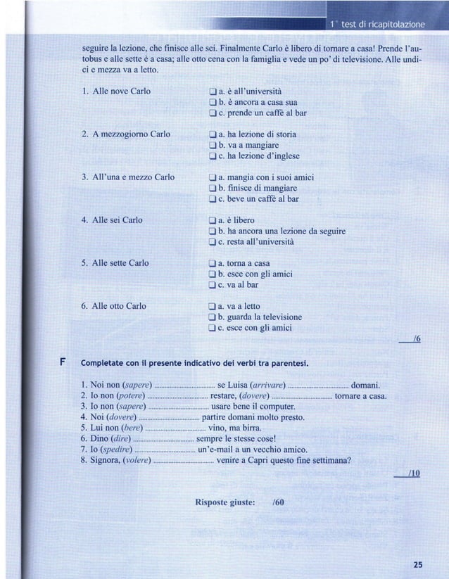 Quaderno degli esercizi - Nuovo progetto italiano 1 | PDF