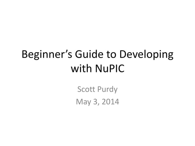Beginner's Guide to NuPIC | PPT