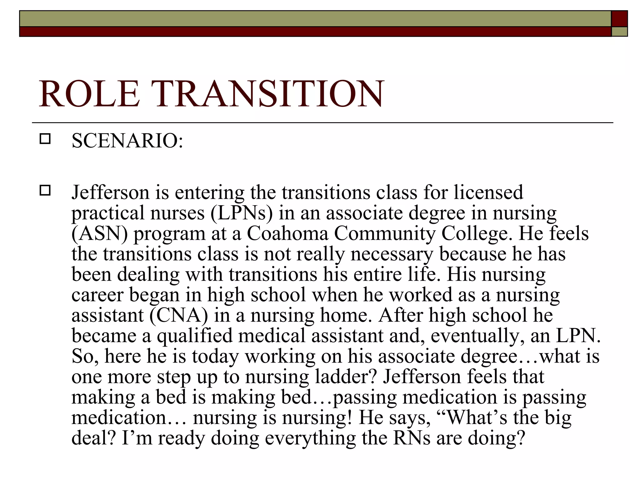 N U R 102 Nursing Transition | PPT