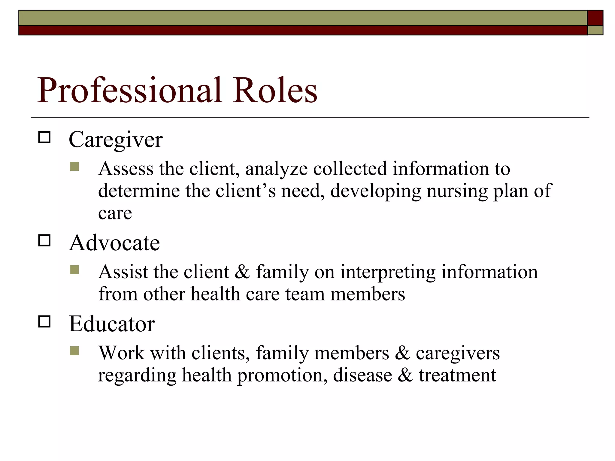 N U R 102 Nursing Transition | PPT