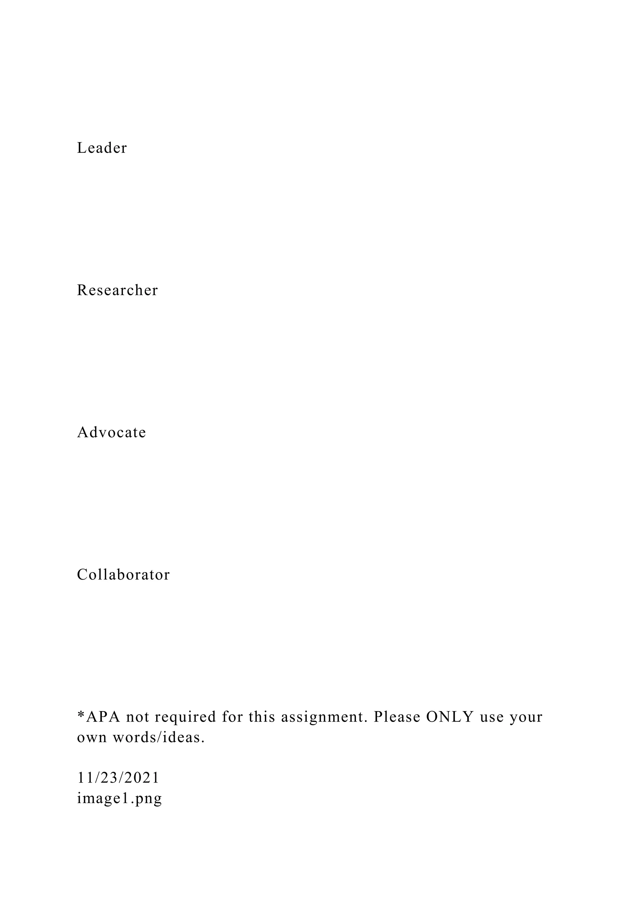 NUR2115 Module 1 Written Assignment – Roles of the Professiona | DOCX