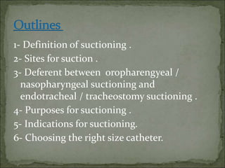 Air way suctioning for nurses in emergency room | PPT