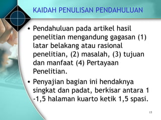 Pelatihan Penulisan Jurnal Mahasiswa | PDF