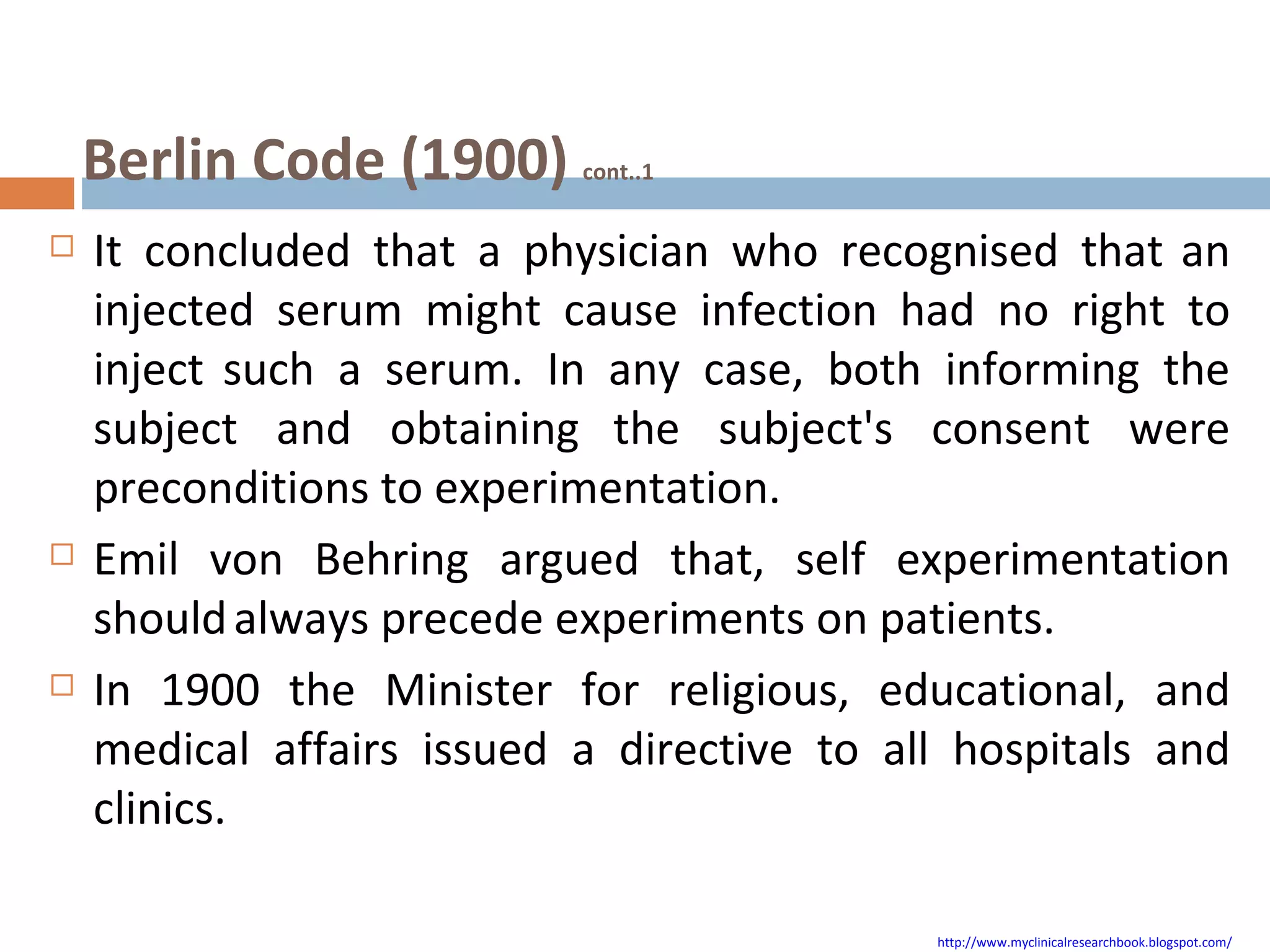 Nuremberg code | PPT