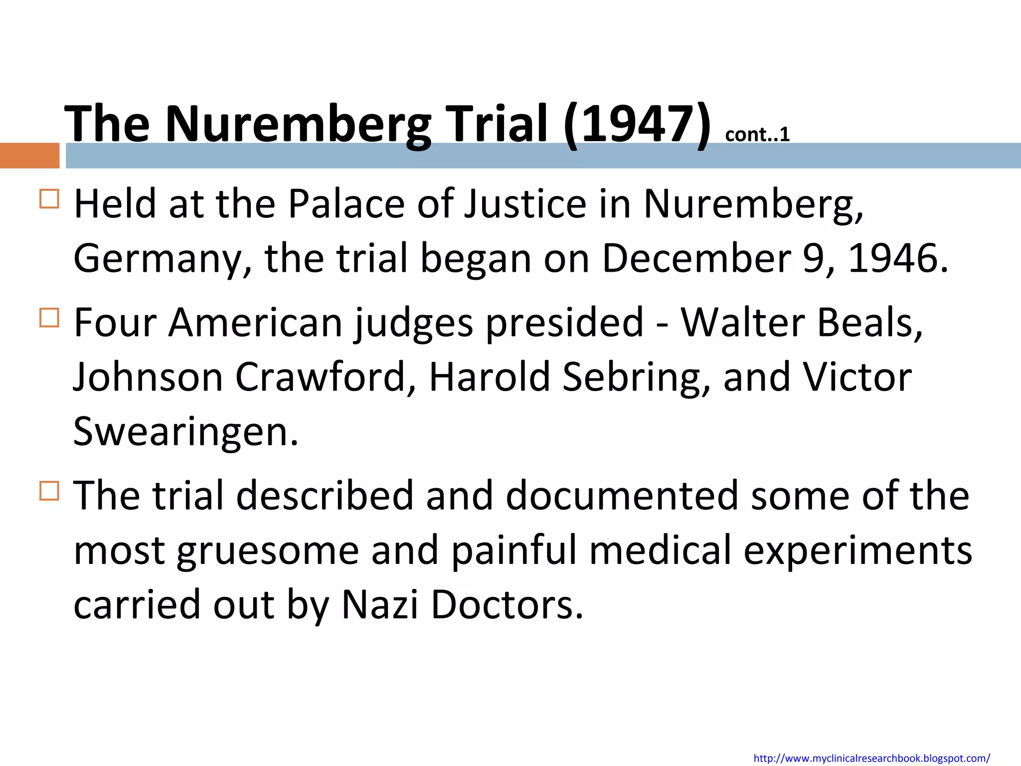 Nuremberg code | PPT