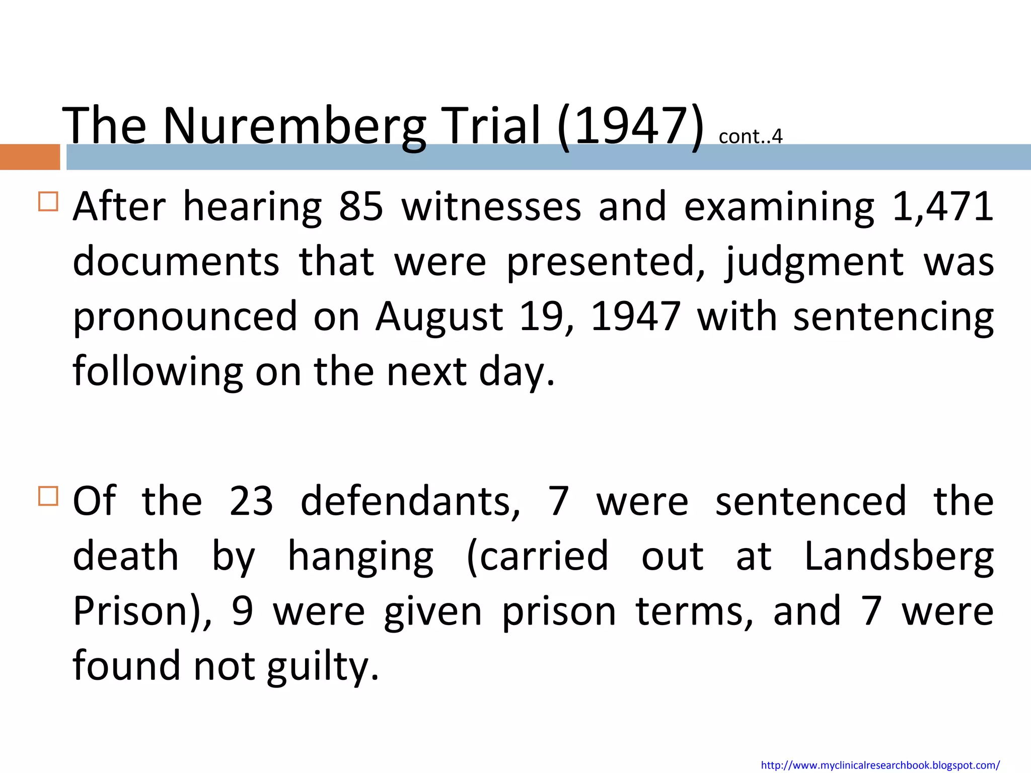 Nuremberg code | PPT