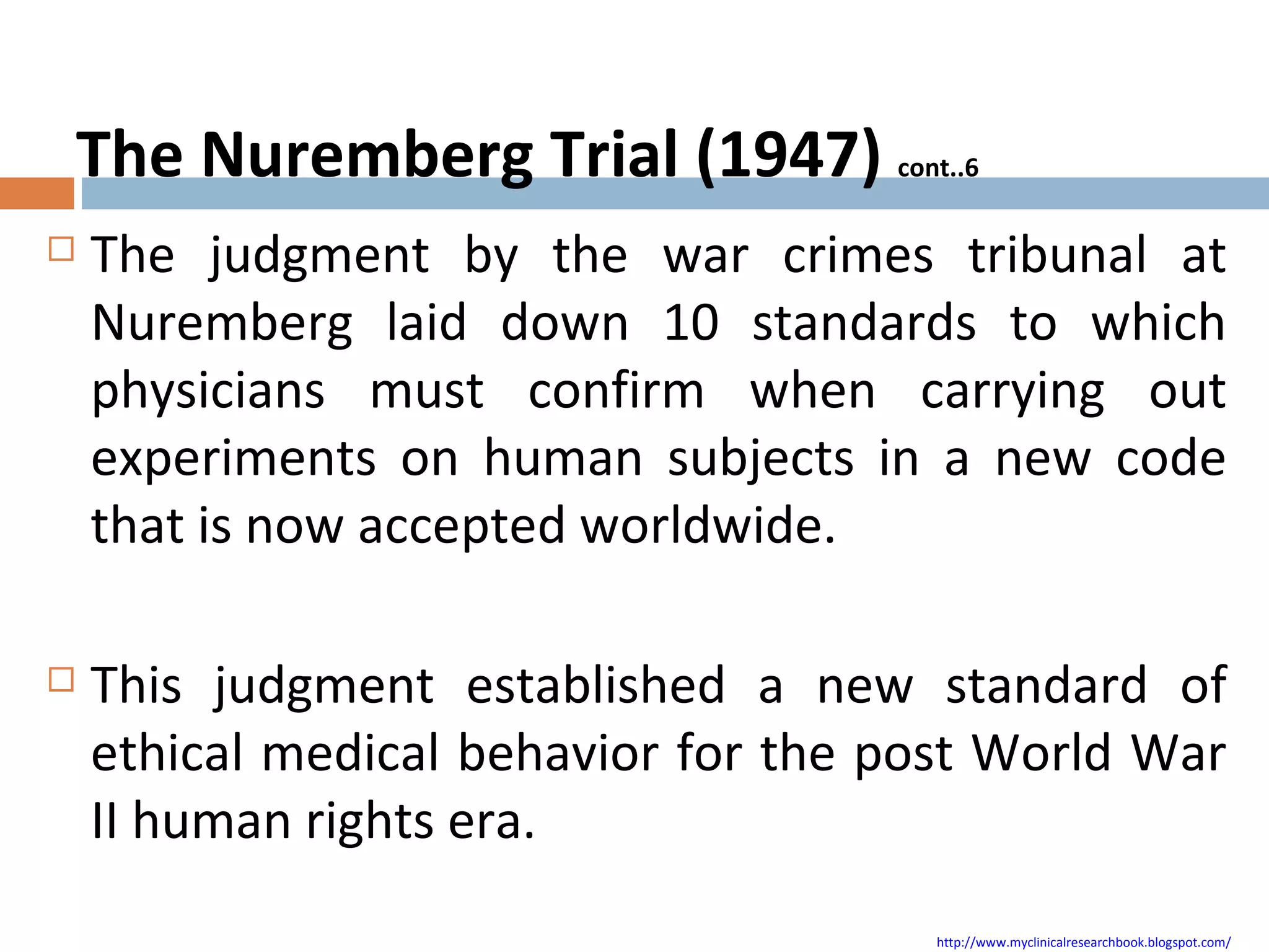 Nuremberg code | PPT