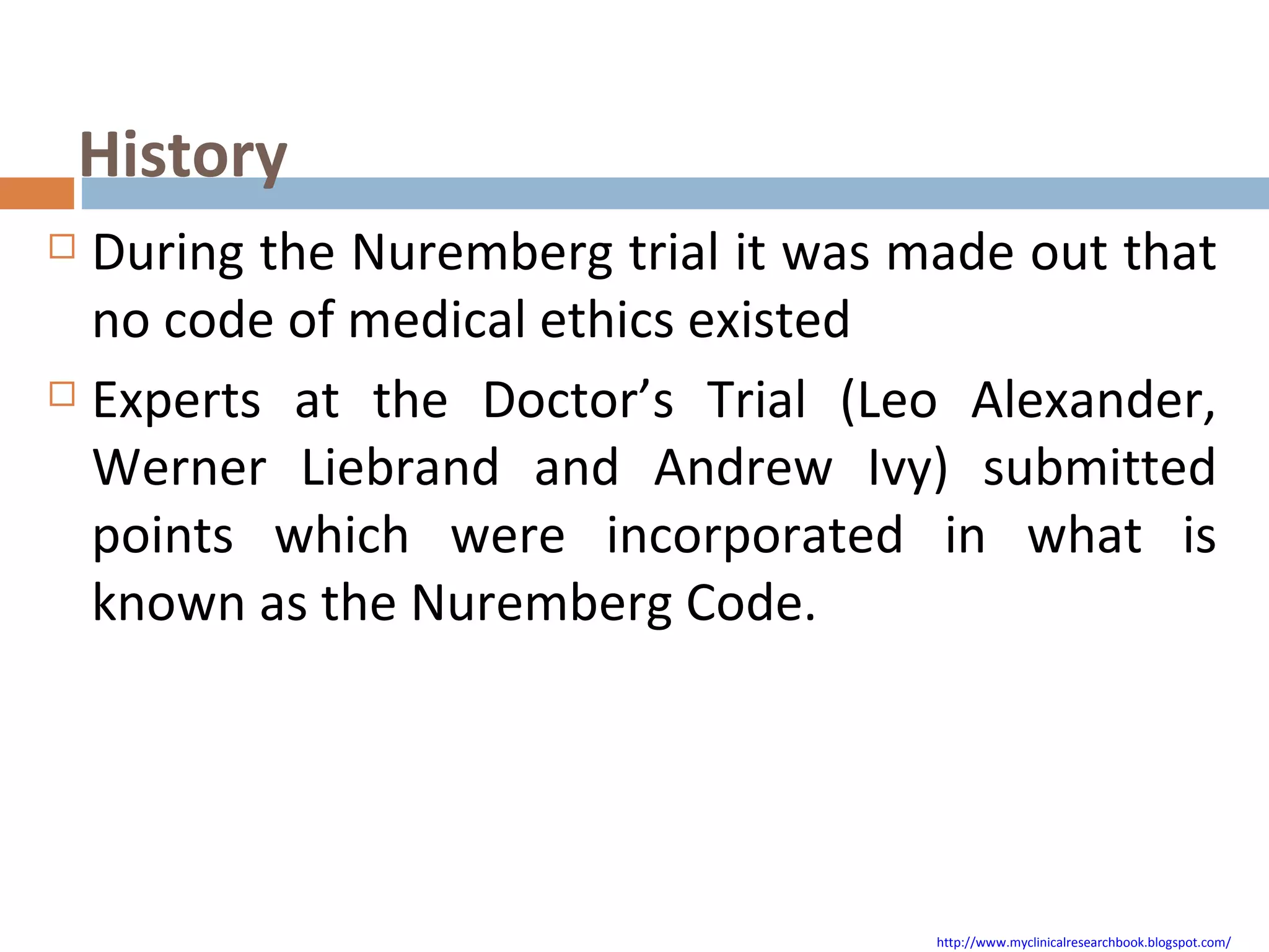 Nuremberg code | PPT