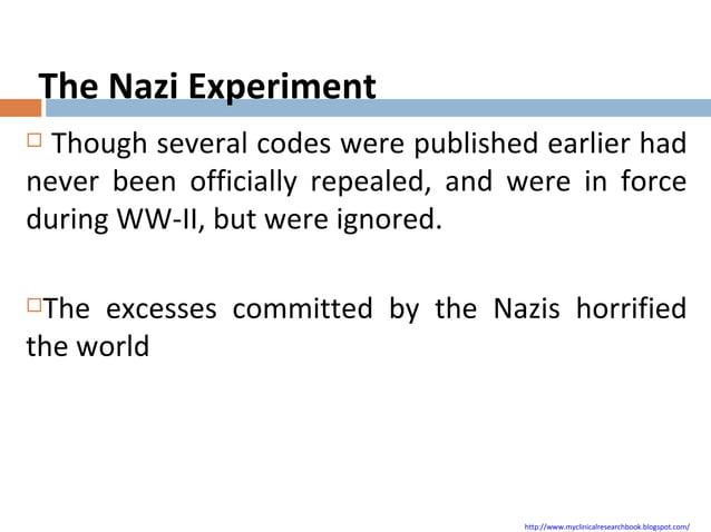 Nuremberg code | PPT | Infectious Diseases | Diseases and Conditions