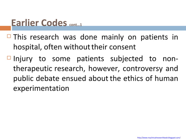 Nuremberg code | PPT | Infectious Diseases | Diseases and Conditions