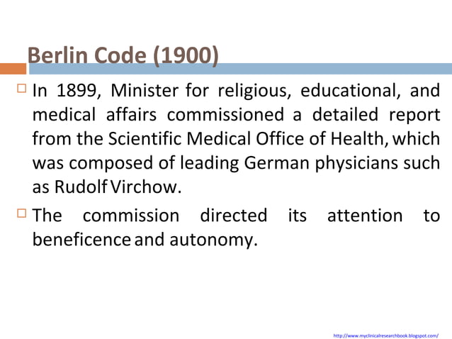 Nuremberg code | PPT | Infectious Diseases | Diseases and Conditions