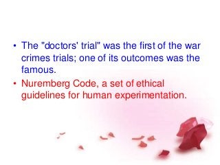 Nuremberg code.vijit | PPT