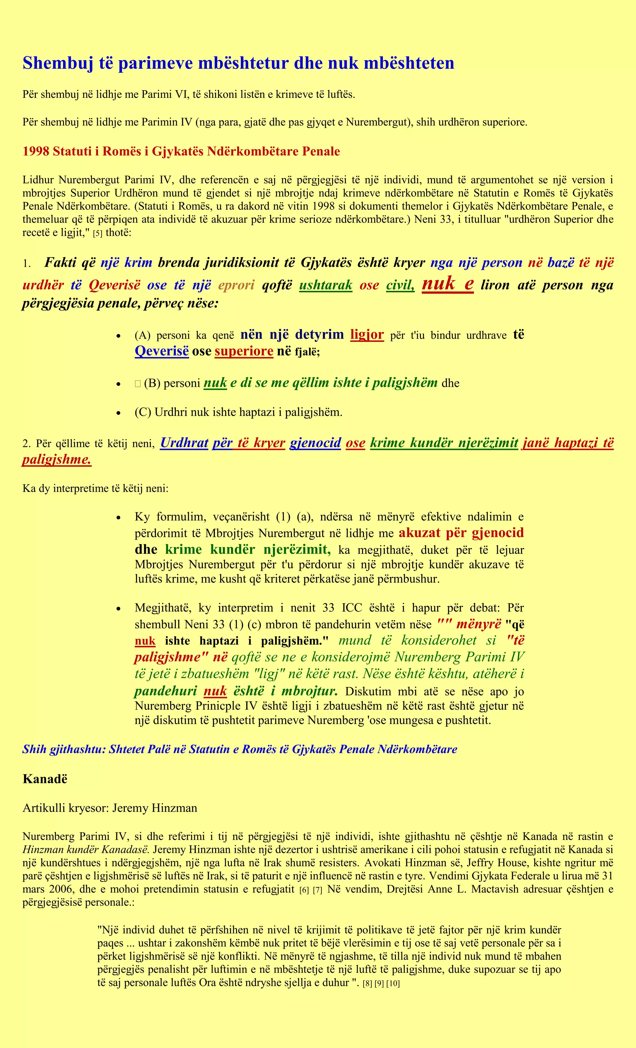 Nuremberg principle albanian | PDF