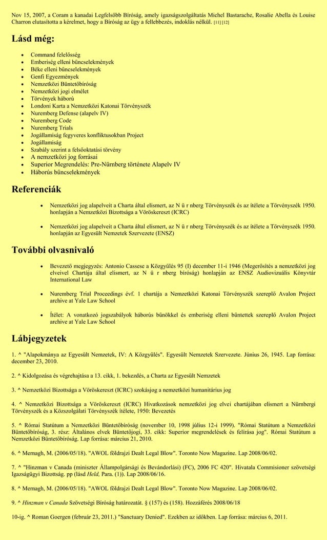 Nuremberg principle hungarian | PDF