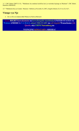 Nuremberg principle swahili | PDF