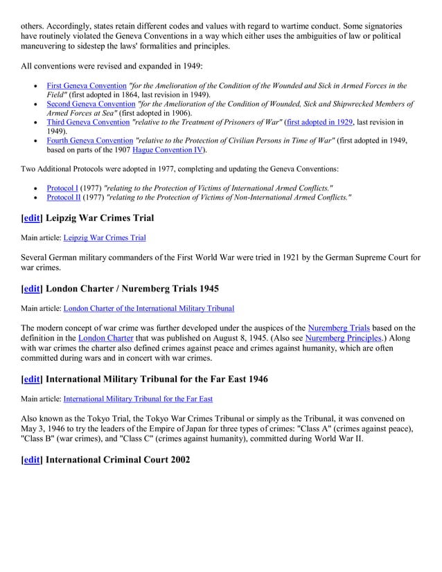 Nuremberg principles war crime (wikipedia information) | PDF