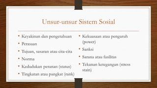 SISTEM SOSIAL | PPT