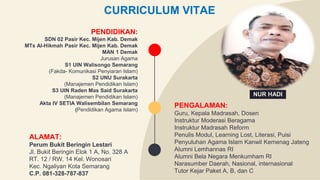 NUR HADI ---- STRATEGI TRANSFORMASI PENDIDIKAN ISLAM ERA 4.0 MENUJU ERA SOCIETY 5.0 (SEMINAR HMJ ...
