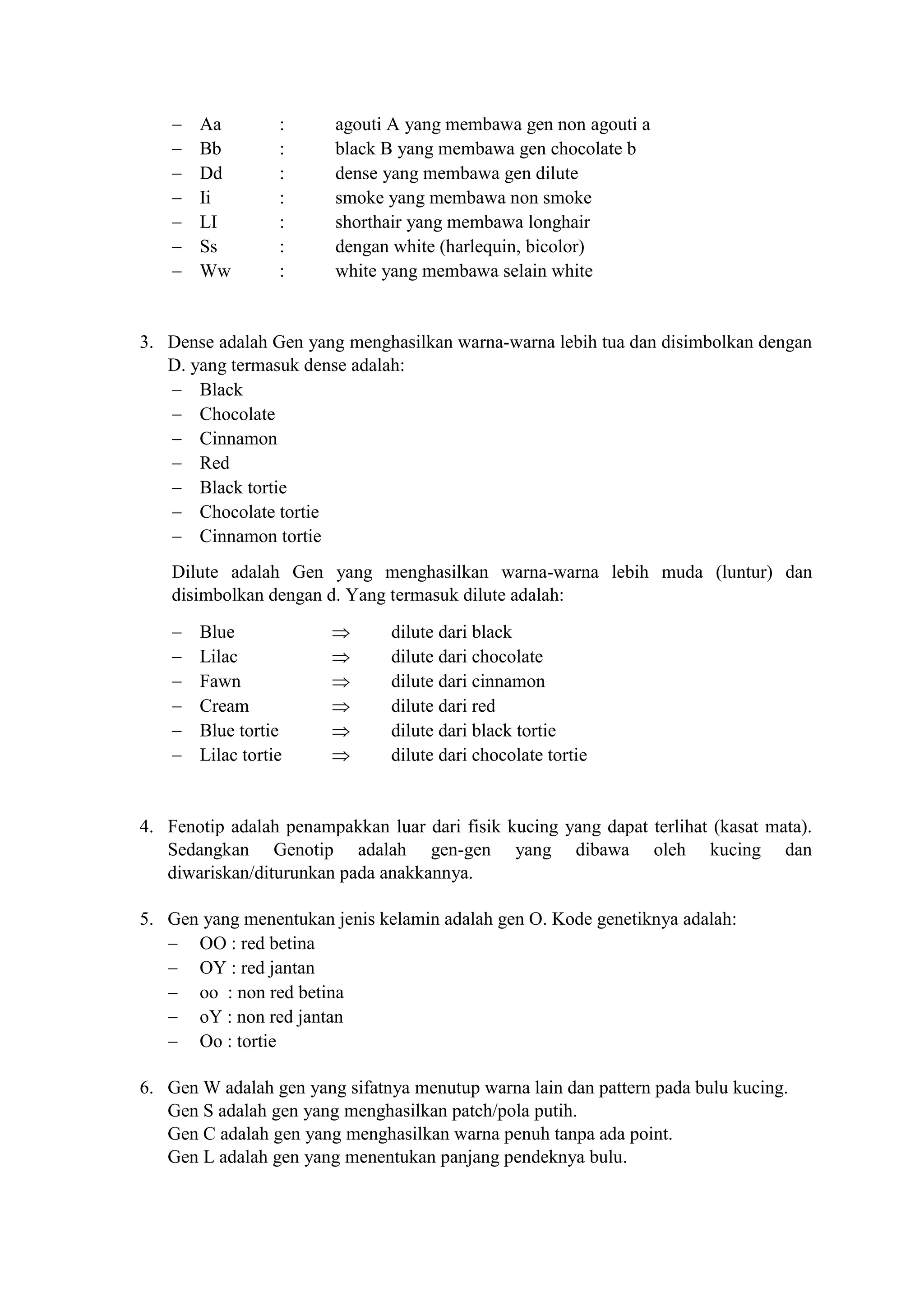 Kode Genetik Kucing | DOCX