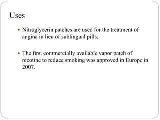 An Overview of Transdermal Drug Delivery System (TDDS) | PPTX