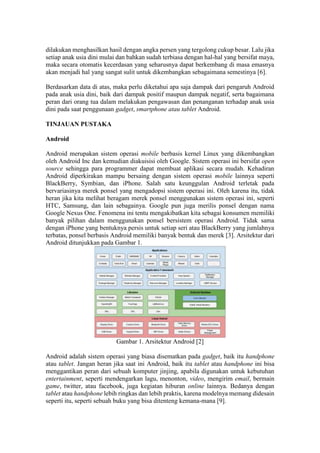 Jurnal pengaruh sistem operasi mobile android pada anak usia dini ...