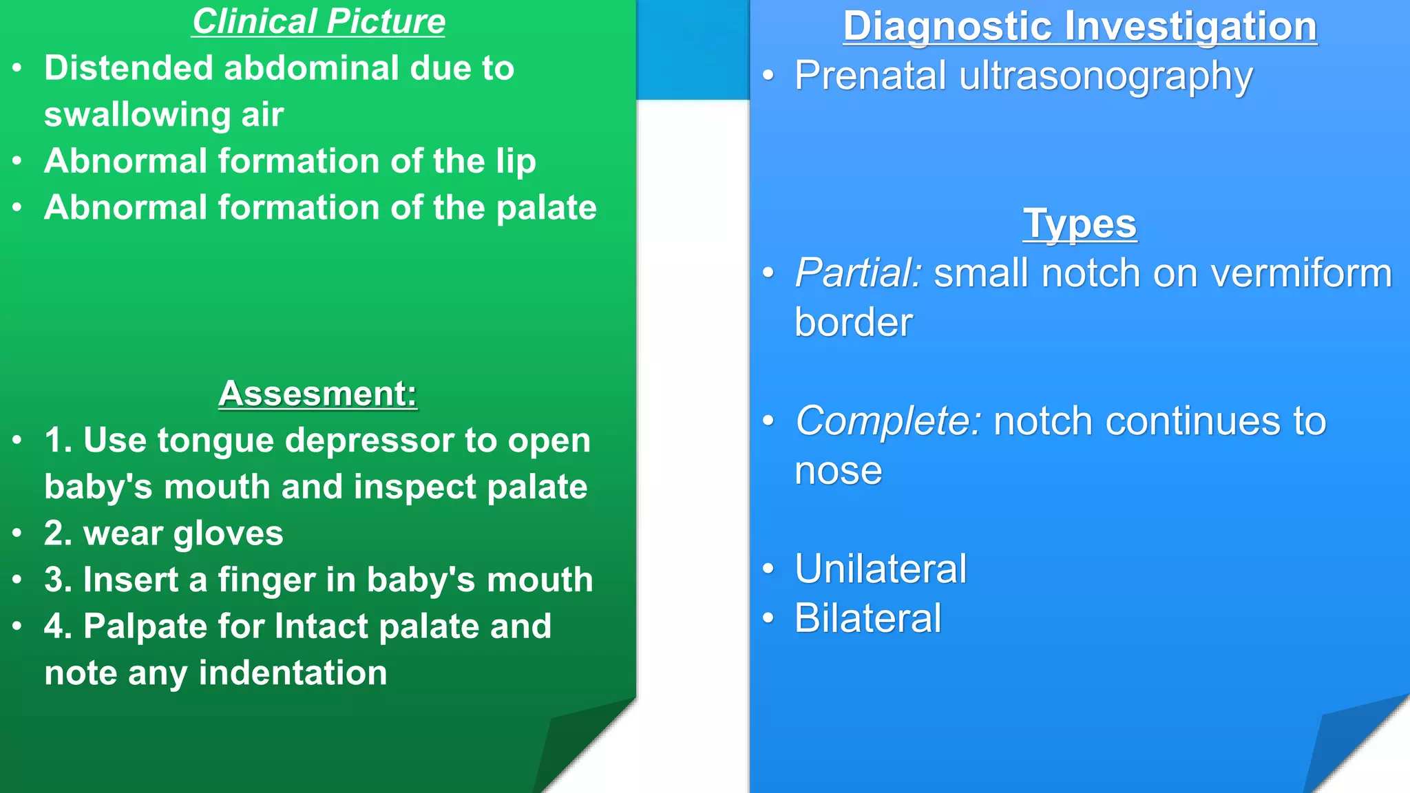 Omphalocele/Exomphalos, cleft palate & Oesophageal atresia and Nursing ...