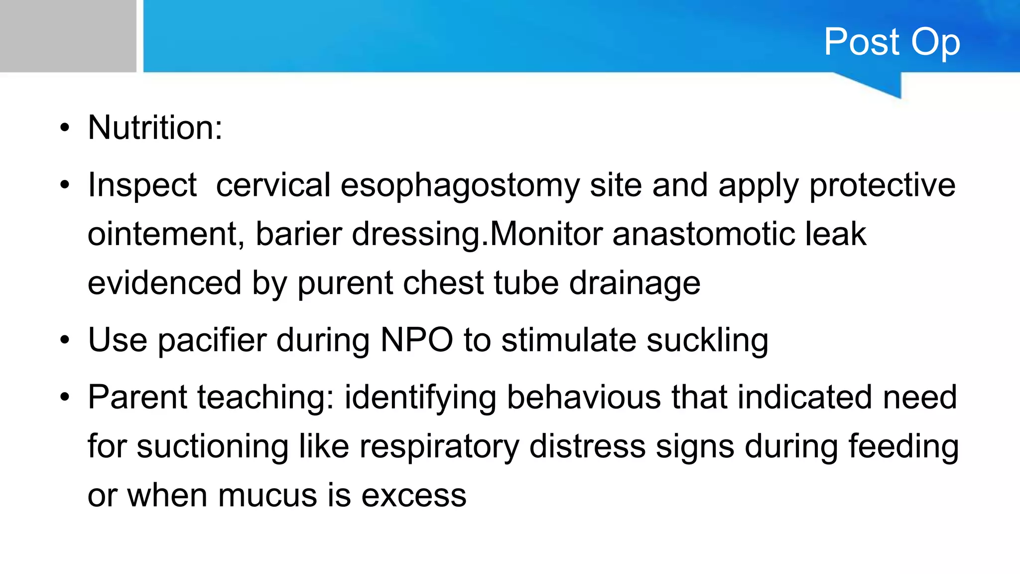 Omphalocele/Exomphalos, cleft palate & Oesophageal atresia and Nursing ...