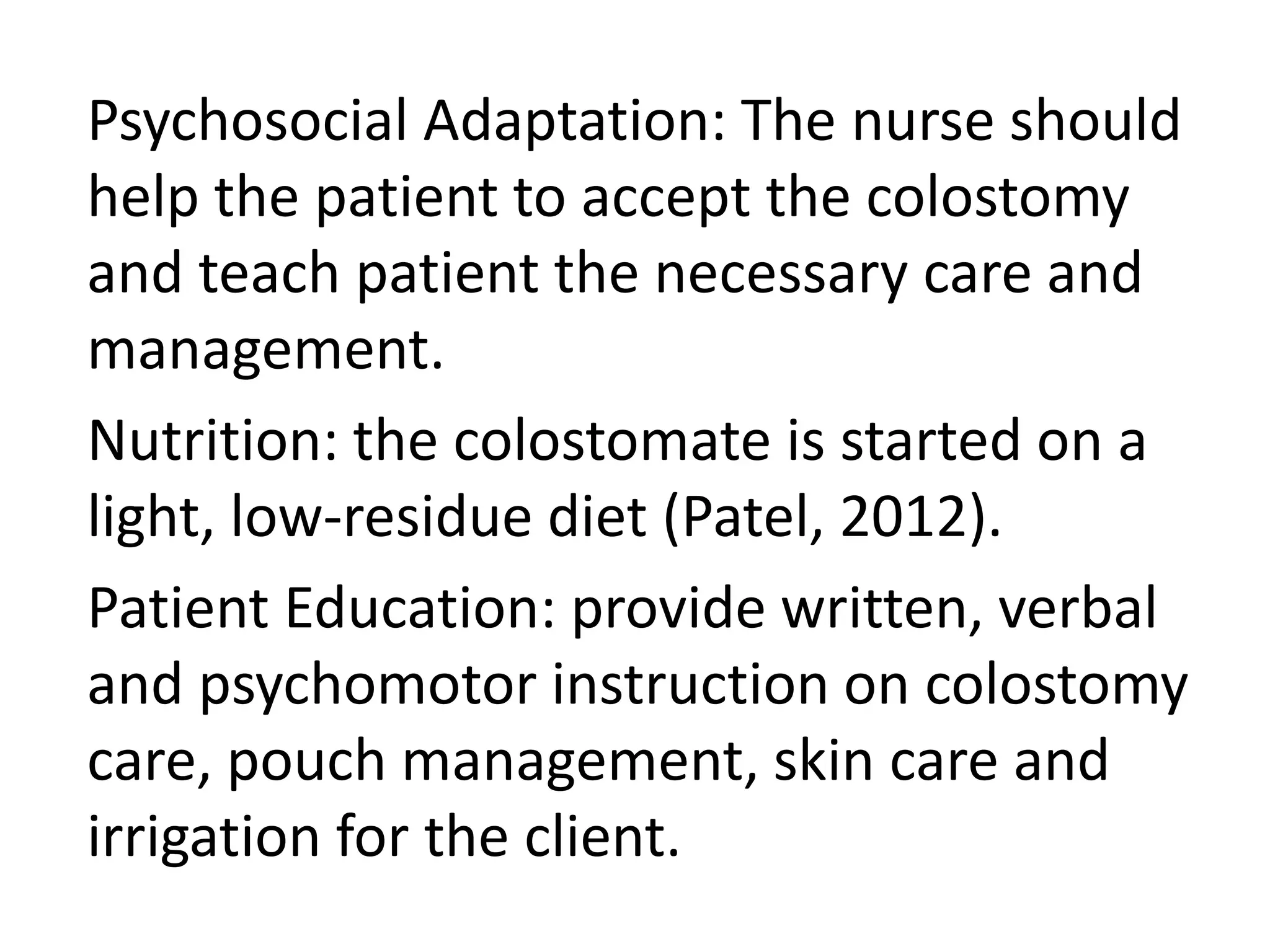 Nursing Care for Colostomy | PPTX