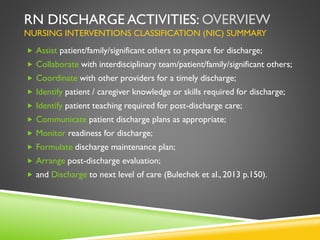 Nurs 465 wiki powerpoint (discharge) v.final (1) | PPTX