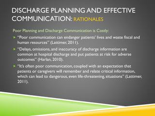 Nurs 465 wiki powerpoint (discharge) v.final (1) | PPT