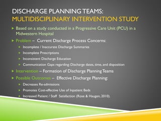 Nursing 465 Discharge Planning Communication Presentation | PPTX