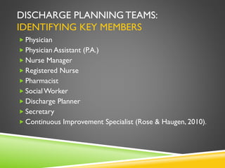 Nursing 465 Discharge Planning Communication Presentation | PPTX