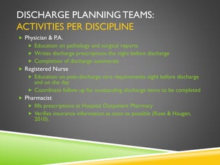 Nursing 465 Discharge Planning Communication Presentation | PPTX