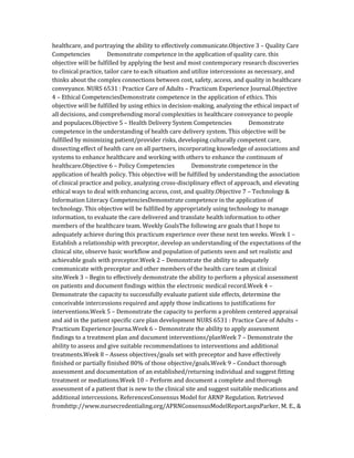 NURS 6531 Practice Care of Adults Practicum Experience Journal.docx